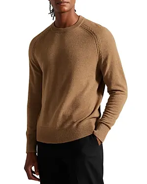 Ted Baker London Ted Baker London Glant Cashmere Crewneck Sweater Dark Tan
