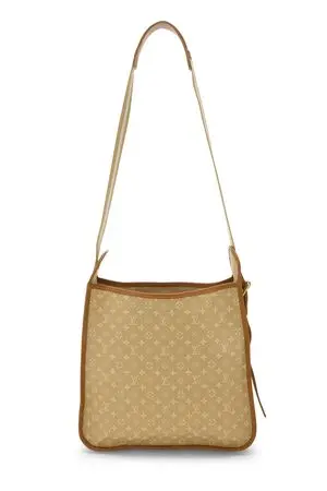 LOUIS VUITTON Monogram Mini Lin Besace Mary Kate - Beige