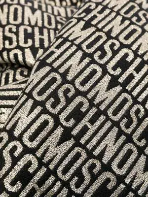 Moschino Intarsia-logo Rectangular Blanket