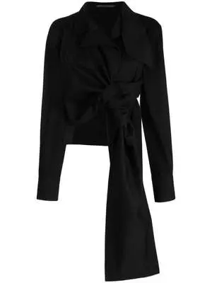 Yohji Yamamoto Gathered Cropped Jacket