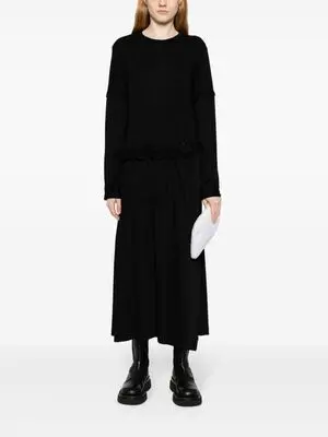 Yohji Yamamoto Panelled Tiered Maxi Dress
