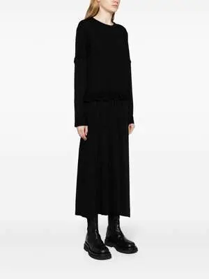 Yohji Yamamoto Panelled Tiered Maxi Dress
