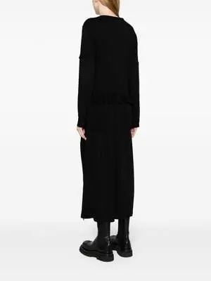 Yohji Yamamoto Panelled Tiered Maxi Dress