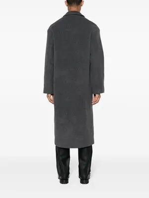 Séfr Notched-lapels Single-breasted Coat - Grey