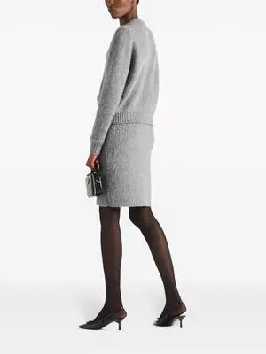 Prada Crystal-button Cashmere Cardigan