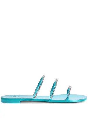 GIUSEPPE ZANOTTI Rhinestone-embellished Sandals - Blue