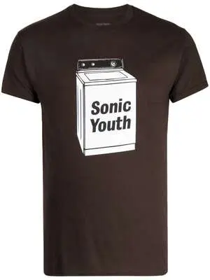 PLEASURES Techpack Graphic-print Cotton T-shirt - Brown