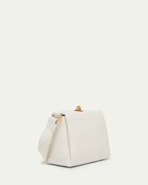Plan C Mini Leather Shoulder Bag - White