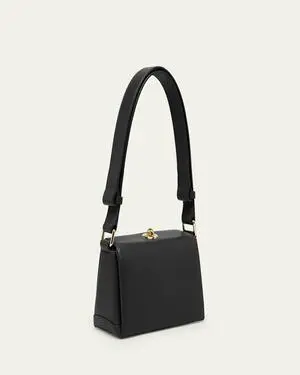 Plan C Mini Leather Shoulder Bag - White
