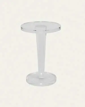 INTERLUDE HOME Lisette Acrylic Round Side Table - Clear