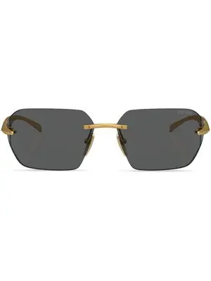 Prada Runway Rimless Sunglasses - Gold