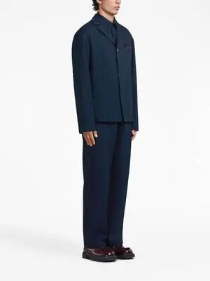 Marni Contrast-stitch Wool Blazer