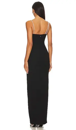 Nbd Evelyn Maxi Dress With Embellished Straps And Slit