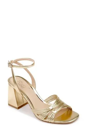 Badgley Mischka Michelle Ankle Strap Sandal - Gold Leath