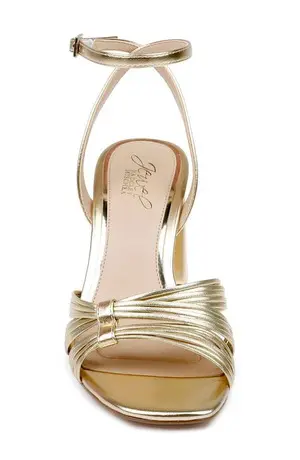 Badgley Mischka Michelle Ankle Strap Sandal - Gold Leath