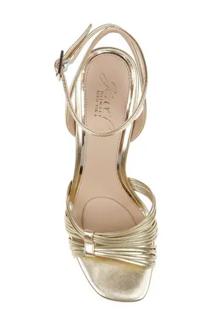 Badgley Mischka Michelle Ankle Strap Sandal - Gold Leath