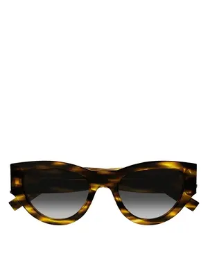 Saint Laurent Monogram Cat Eye Sunglasses, 53mm