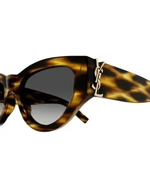 Saint Laurent Monogram Cat Eye Sunglasses, 53mm