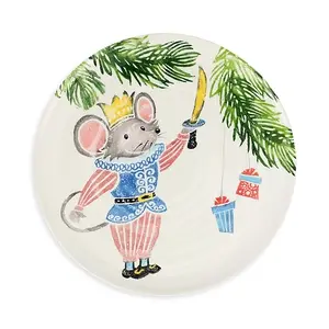 VIETRI Nutcrackers Mouse King Round Platter - Multi