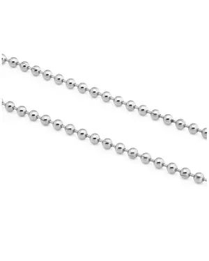 UNODE50 Sterling Plated Pulse Bead Necklace - Silver