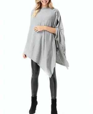 ACCOUCHEE 4 In 1 Multipurpose Knitwear As Maternity/nursing Shawl - Grey