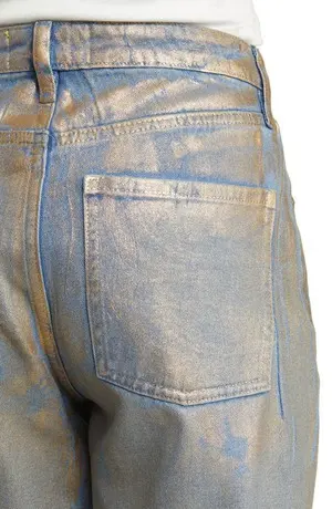 CIRCUS NY BY SAM EDELMAN Metallic High-waist Straight-leg Jeans