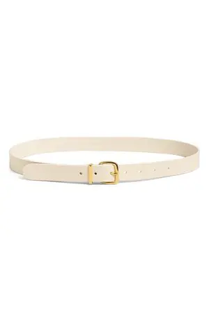 Madewell Madewell Essential Leather Belt Ecru