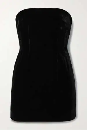 Wardrobe.NYC Strapless Velvet Mini Dress