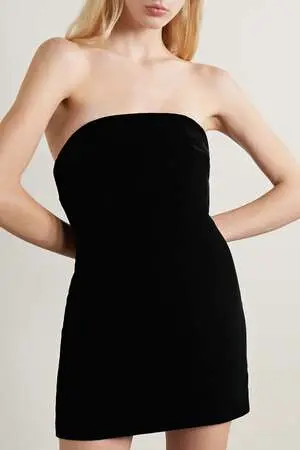 Wardrobe.NYC Strapless Velvet Mini Dress