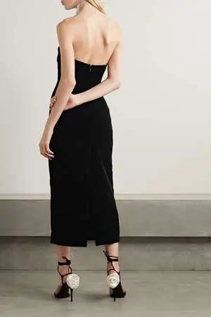Wardrobe.NYC Strapless Velvet Midi Dress