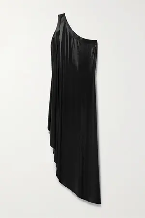 Norma Kamali One-shoulder Lamé Tunic