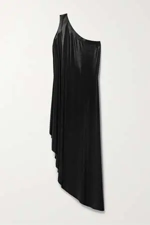 Norma Kamali One-shoulder Lamé Tunic