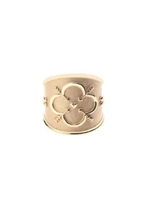 JANE WIN Love Cigar Band Ring - Gold