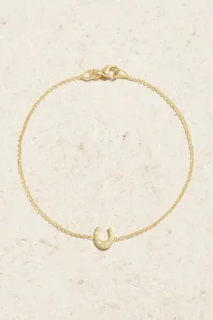 JENNIFER MEYER Mini Horseshoe Diamond Bracelet - Gold