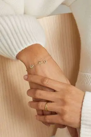 JENNIFER MEYER Mini Horseshoe Diamond Bracelet