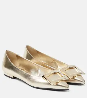 Roger Vivier Metallic Flats For Women