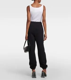 Attico Penny Cotton Jersey Sweatpants - Black