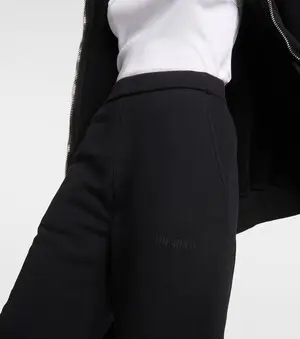 Attico Penny Cotton Jersey Sweatpants - Black