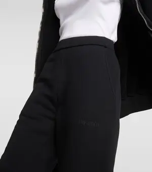 Attico Penny Cotton Jersey Sweatpants - Black