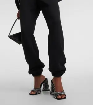 Attico Penny Cotton Jersey Sweatpants - Black
