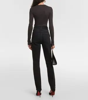 AGOLDE Freya High-rise Slim Jeans - Black
