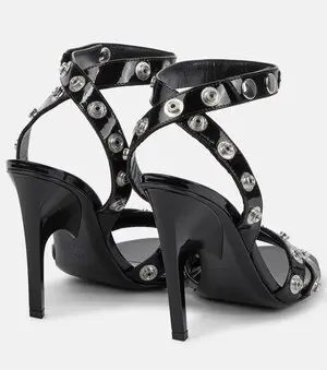 Attico Cosmo Embellished Patent Leather Sandals