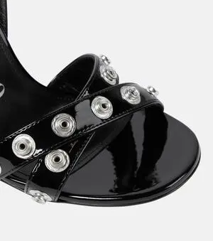 Attico Cosmo Embellished Patent Leather Sandals
