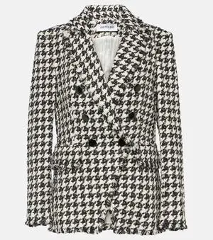 Veronica Beard Miller Dickey Houndstooth Blazer