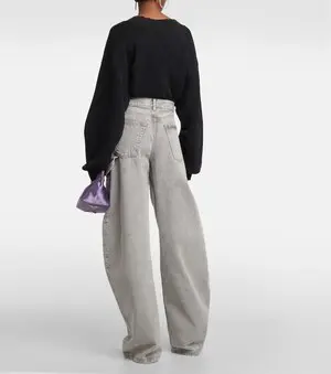 Attico Effie Barrel-leg Jeans - Grey