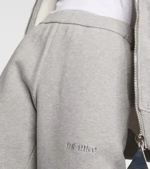 Attico Penny Cotton Jersey Sweatpants - Grey