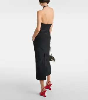 Attico Cutout Midi Skirt