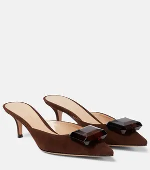GIANVITO ROSSI Jaipur Suede Mules