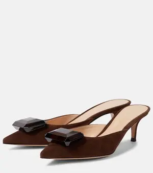 GIANVITO ROSSI Jaipur Suede Mules