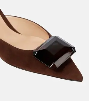 GIANVITO ROSSI Jaipur Suede Mules
